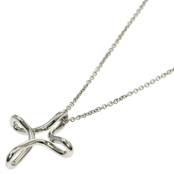 Tiffany & Co. | Jewelry | Tiffany Infinity Cross Necklace Platinum Pt95 ...